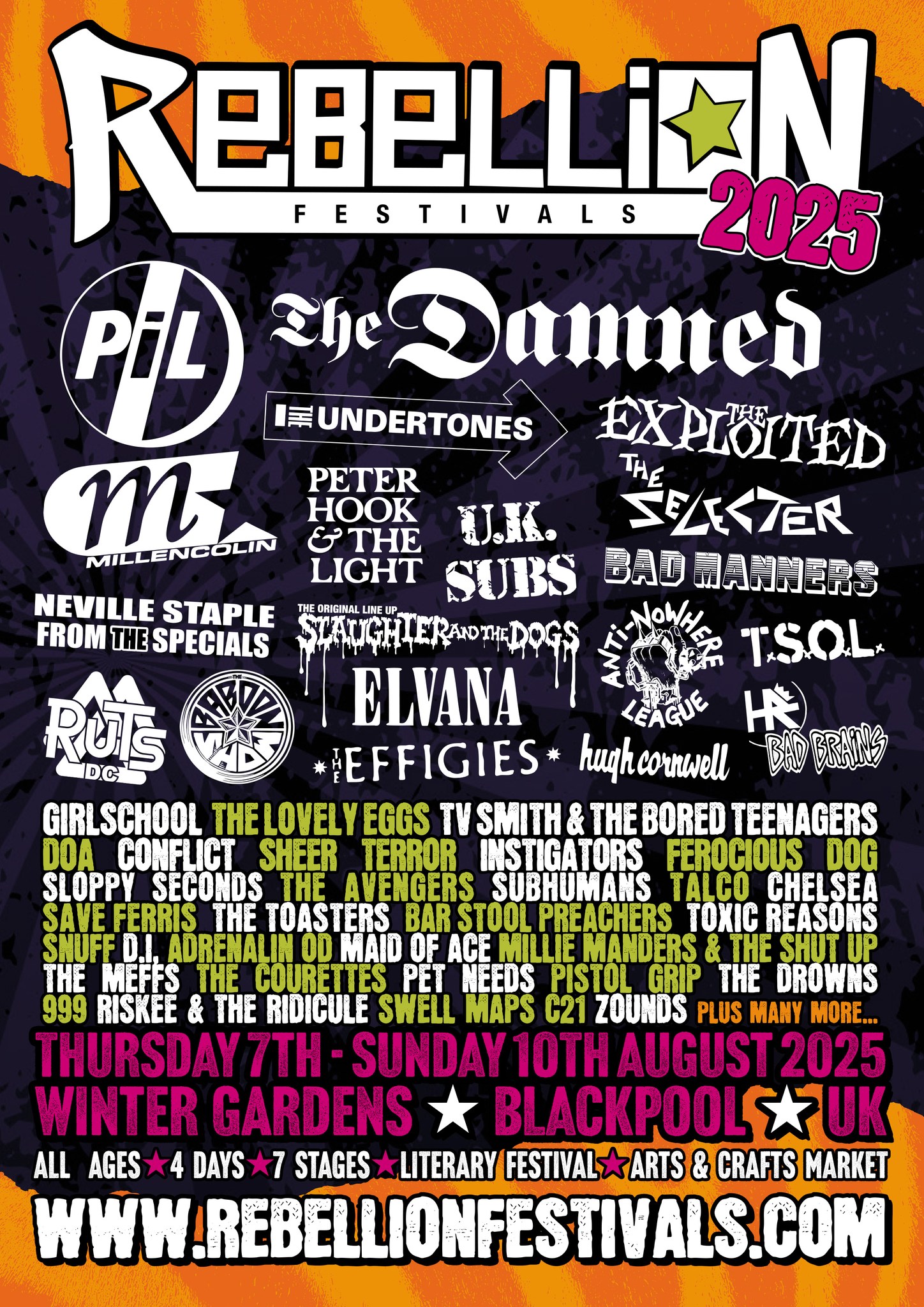 Rebellion Festival Confirms Stage Times - ThePunkSite.com